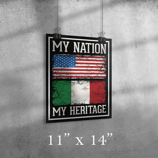 Italian My Nation My Heritage Poster – P.S. I Love Italy