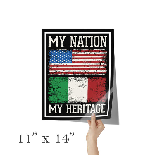Italian My Nation My Heritage Poster – P.S. I Love Italy