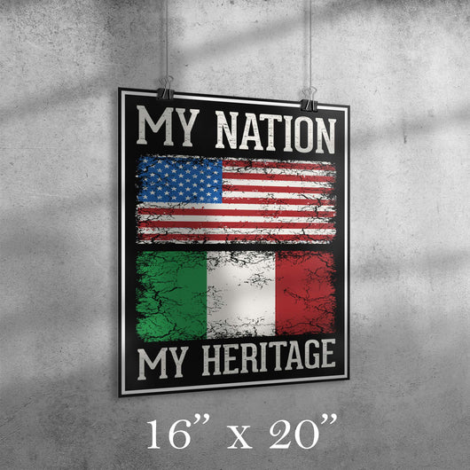 Italian My Nation My Heritage Poster – P.S. I Love Italy