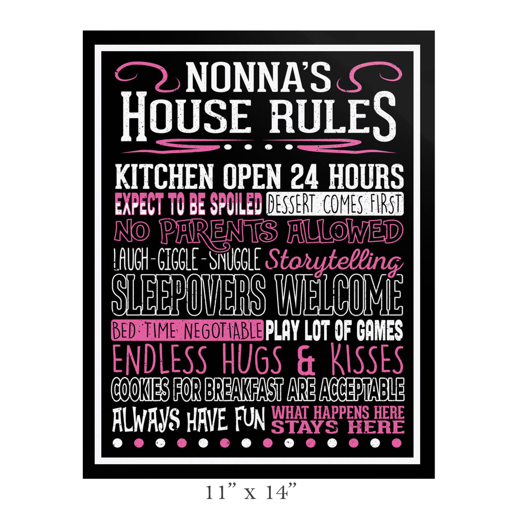 Nonna's House Rules Poster – P.S. I Love Italy