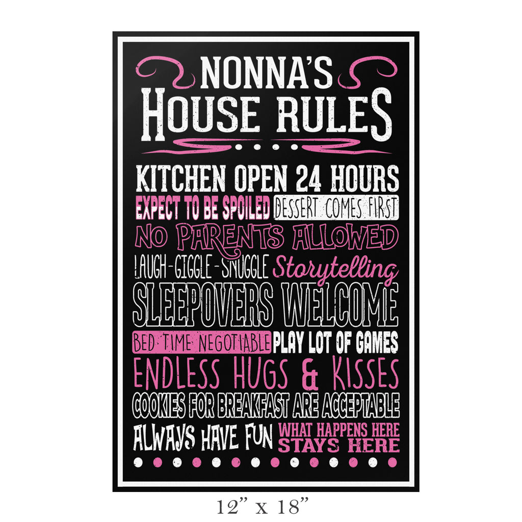 Nonna's House Rules Poster – P.S. I Love Italy