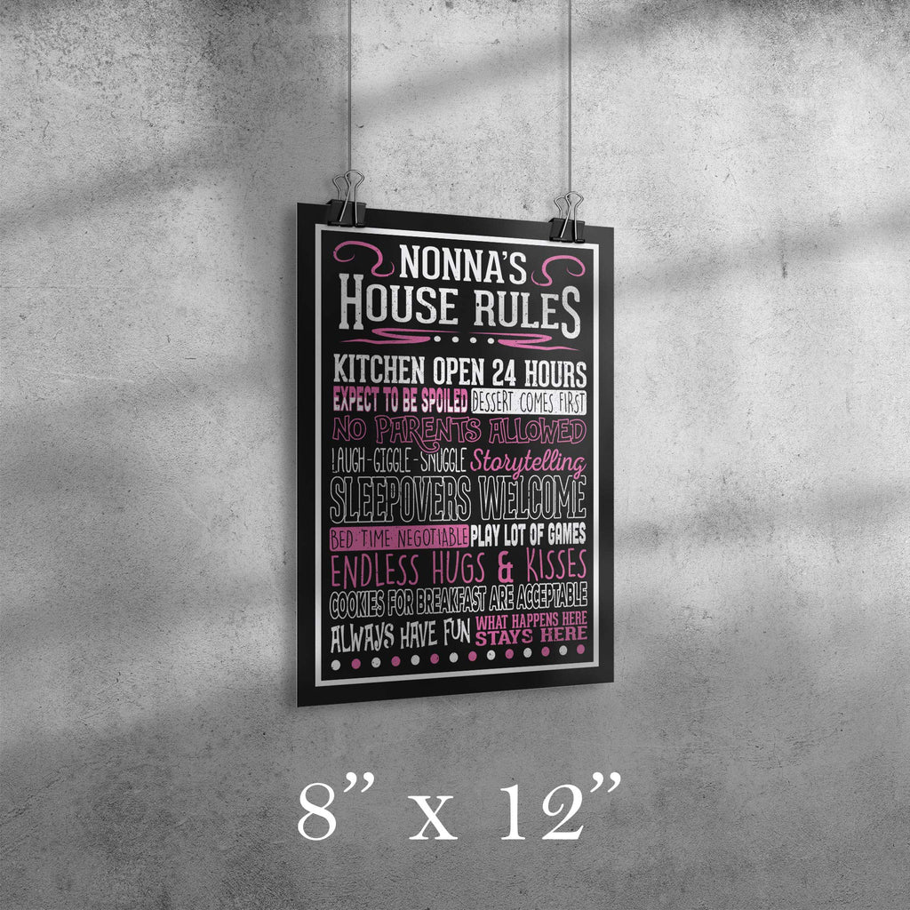 Nonna's House Rules Poster – P.S. I Love Italy