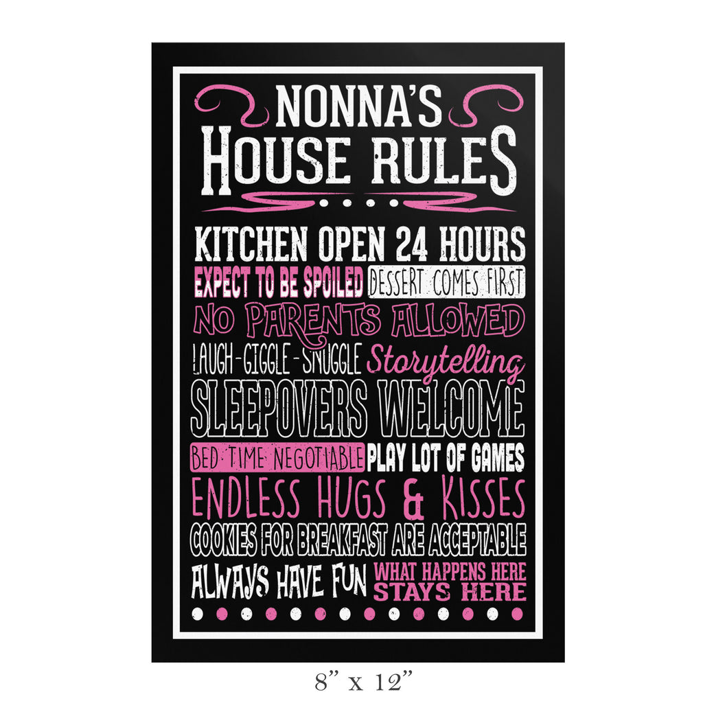 Nonna's House Rules Poster – P.S. I Love Italy