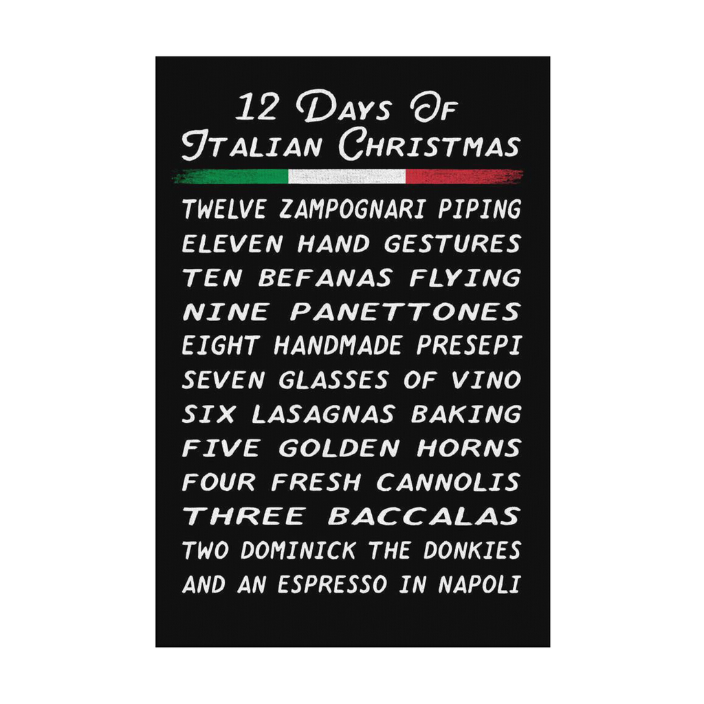 12 Days of Italian Christmas Portrait Canvas Wall Art – P.S. I Love Italy