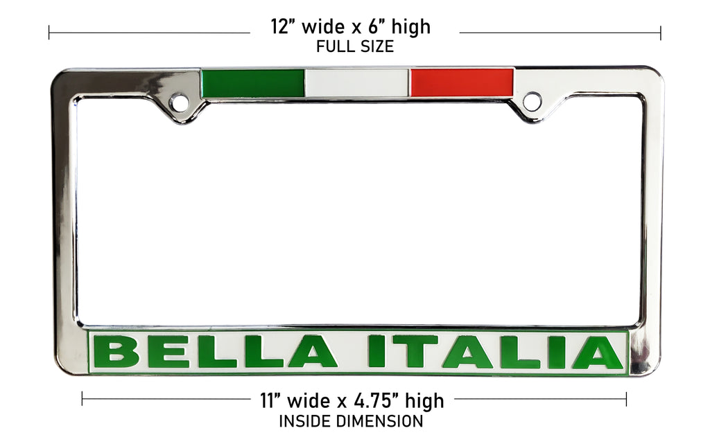 Bella Italia Italian License Plate Silver Frame with Flag – P.S. I Love ...