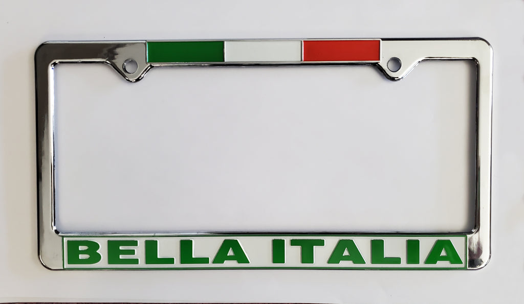 Bella Italia Italian License Plate Silver Frame with Flag – P.S. I Love ...