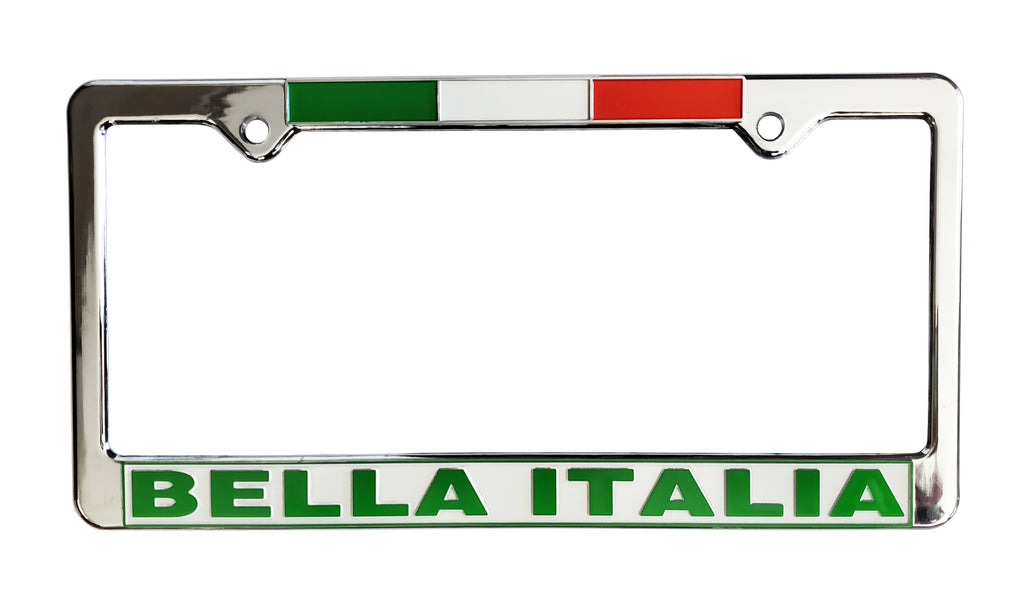 Bella Italia Italian License Plate Silver Frame with Flag – P.S. I Love ...