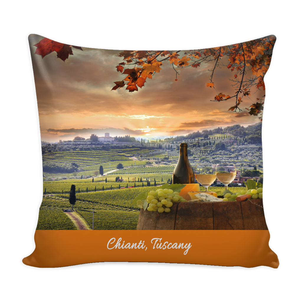Chianti Tuscany Italy Throw Pillow Cover with Insert Decorative Scenic ...