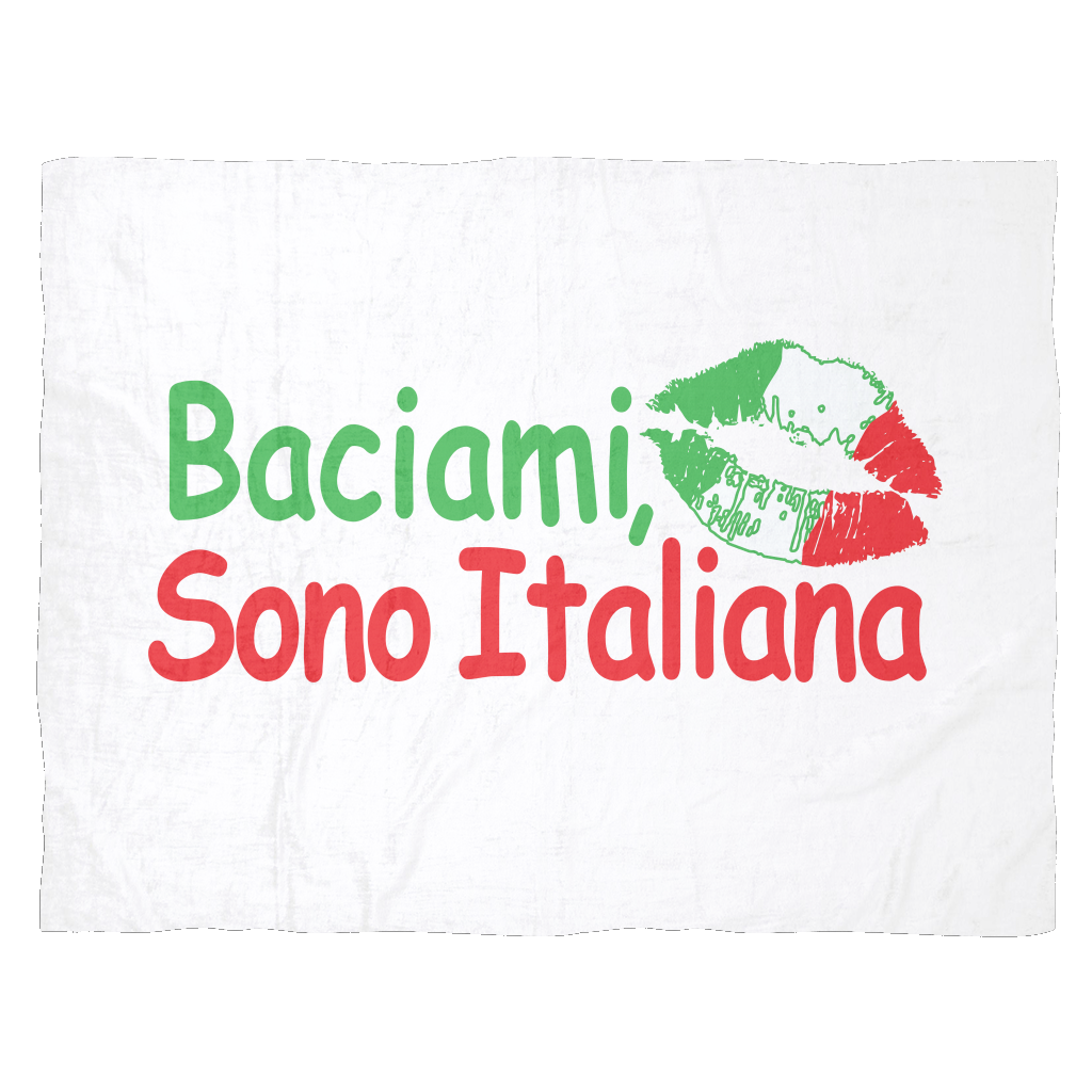 Kiss Me I'm Italian Fleece Blanket – P.S. I Love Italy