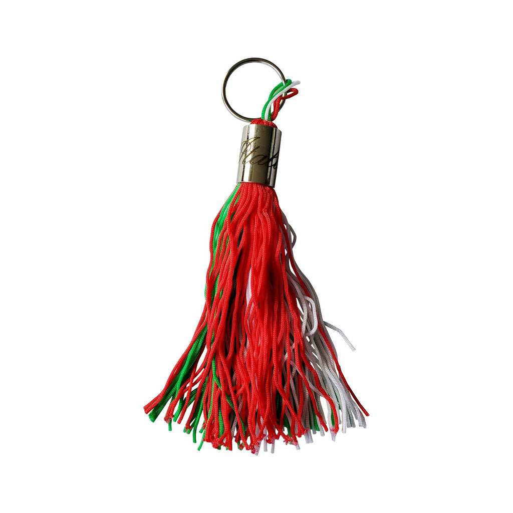 Italian Flag 4" Tassel Keychain with Italia Engraving – P.S. I Love Italy