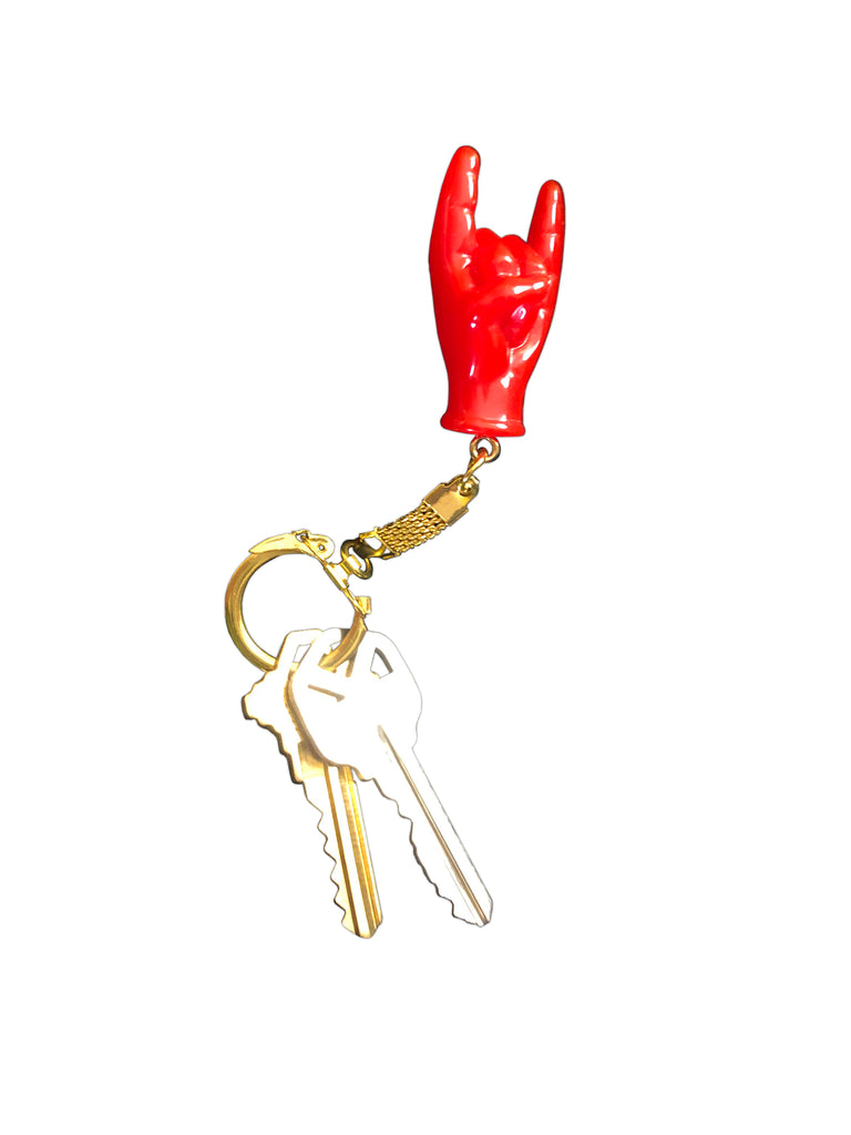 Malocchio Keychain - Red with Gold Ribbon Chain – P.S. I Love Italy