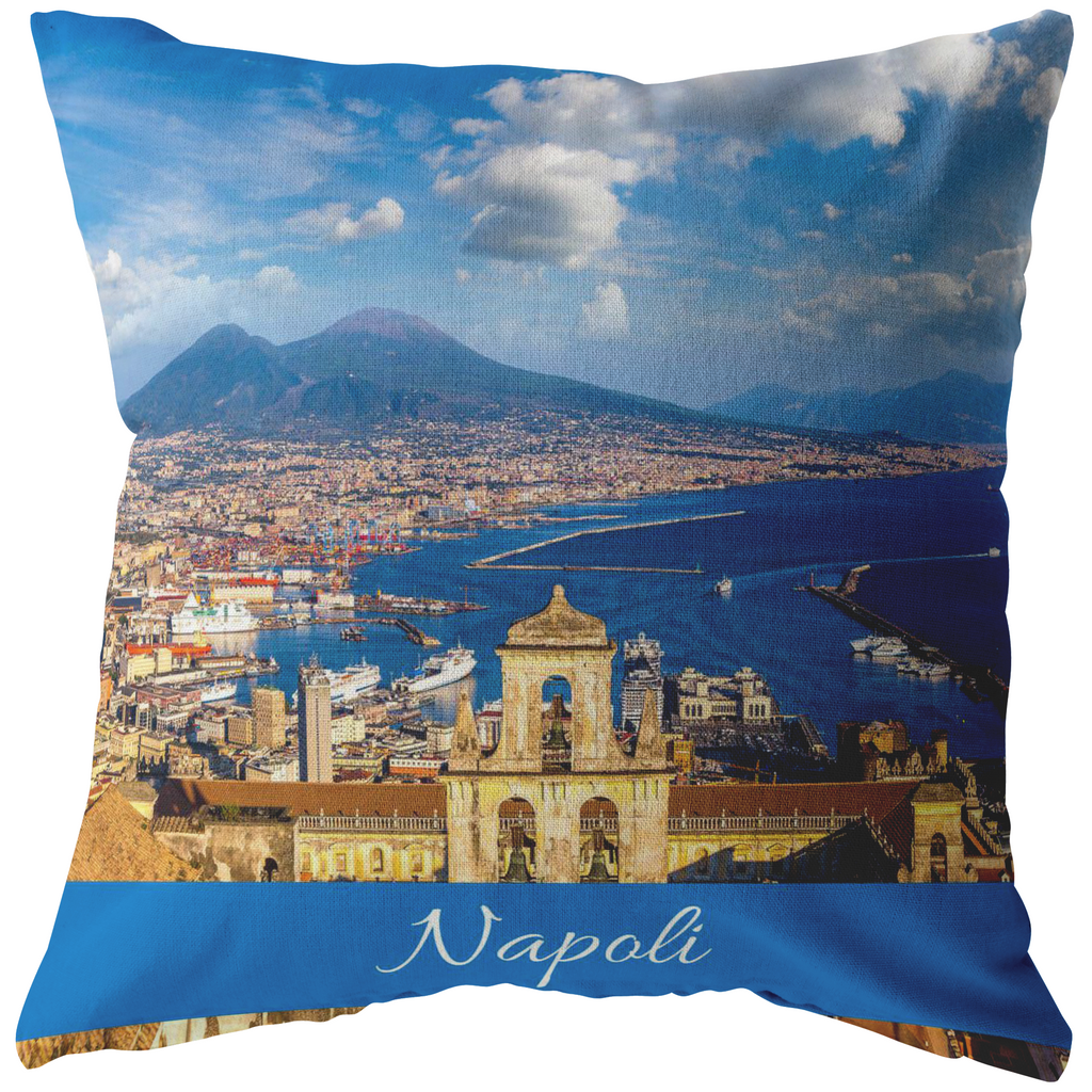 Napoli Blue Pillow Cover with Insert – P.S. I Love Italy