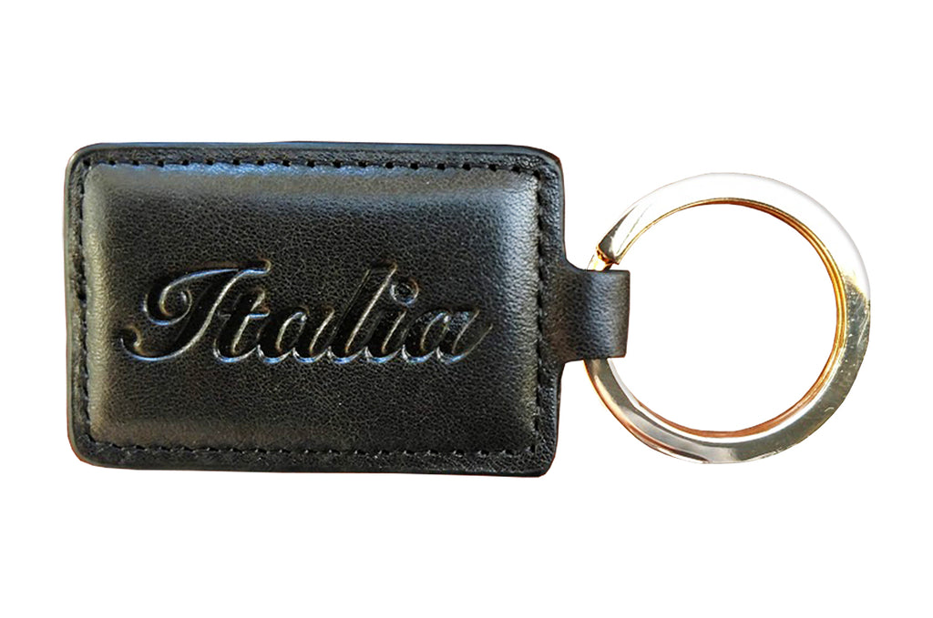 Italia Keychain - Black Embossed Leather – P.S. I Love Italy
