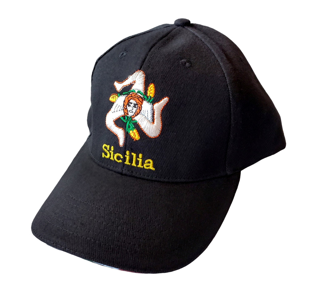 Sicilia Flag Baseball Cap Black – P.S. I Love Italy