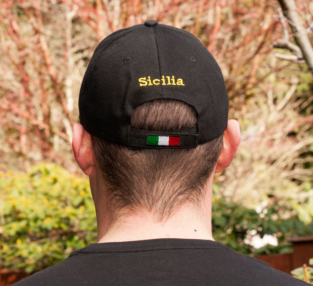 Sicilia Flag Baseball Cap Black – P.S. I Love Italy