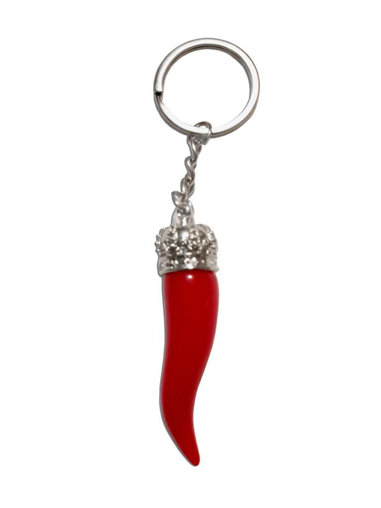 Italian Horn Keychain - Red with Silver Chain – P.S. I Love Italy
